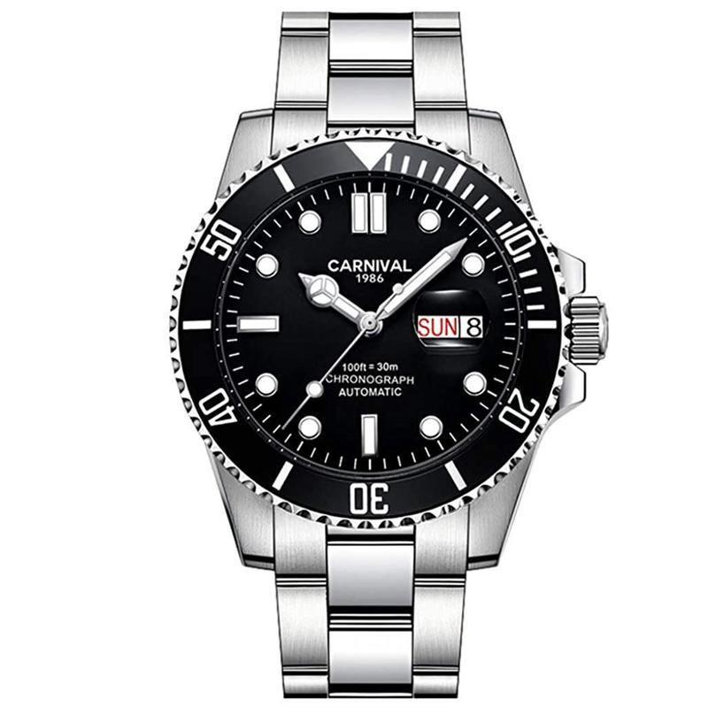 Automatic Watches | Classic Stainless Steel Men's Watch | Carnival ...